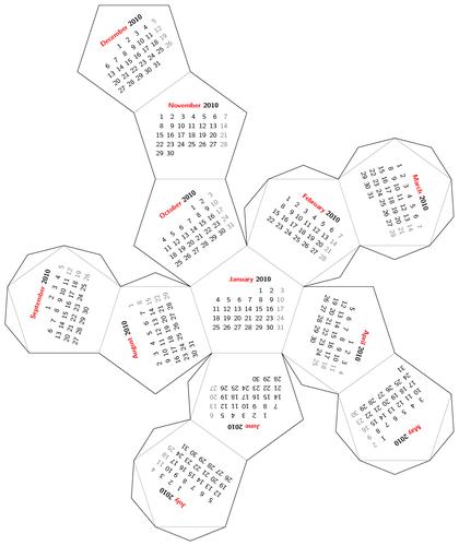 Dodecahedron Calendar – Mr Honner
